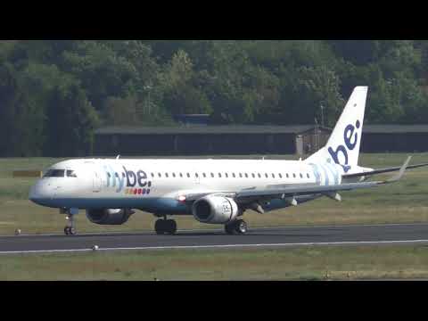 Flybe Embraer ERJ-195LR G-FBEG Landing at Berlin Tegel Airport