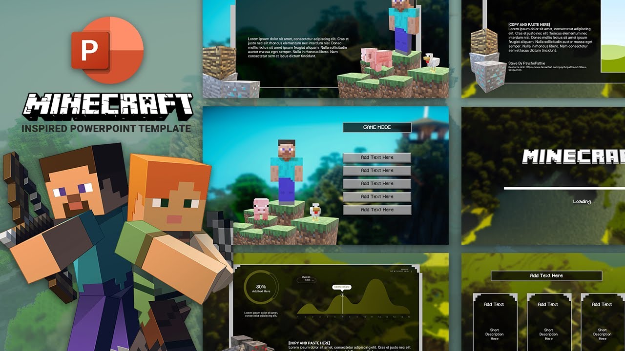MInecraft Powerpoint | Aesthetic PowerPoint Presentation | FREE TEMPLATE | PREVIEW