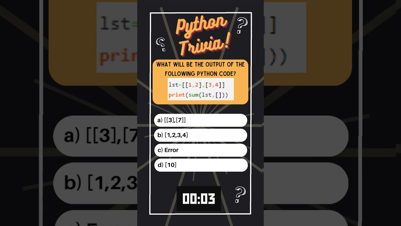 Python Trivia   List 64 #coding #python #techcommunity #shorts #trending #viral #datascience