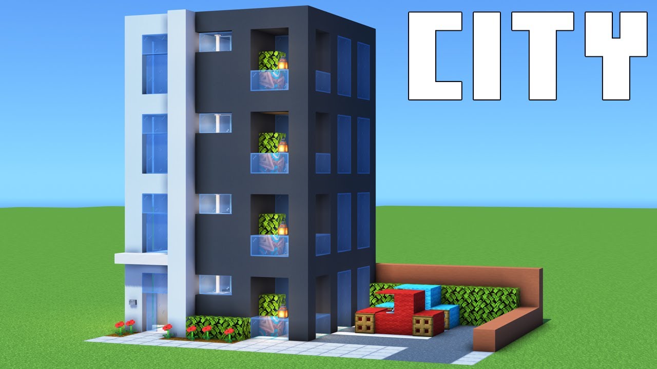 Minecraft Tutorial: How To Make Modern Apartment Building Complex ...