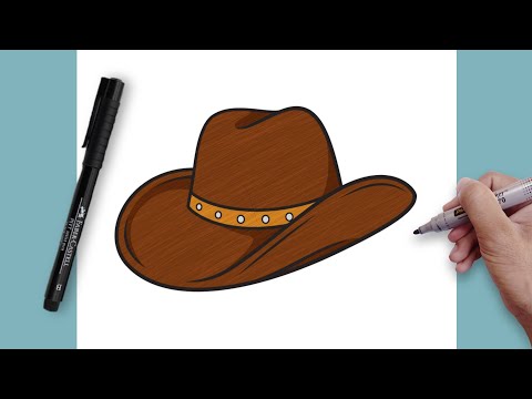 How To Draw a Cowboy Hat | Easy Step-by-step Drawing Tutorial