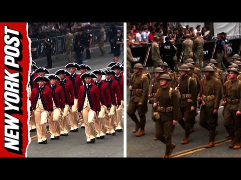 Honoring America’s military past: soldiers march in historic uniforms at Trump parade