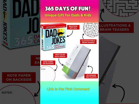 2025 Dad Joke Calendar of 365 Days Unique Gift for Dads & Kids #DadJokes #2025Calendar #giftideas