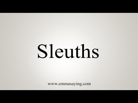 How To Say Sleuths