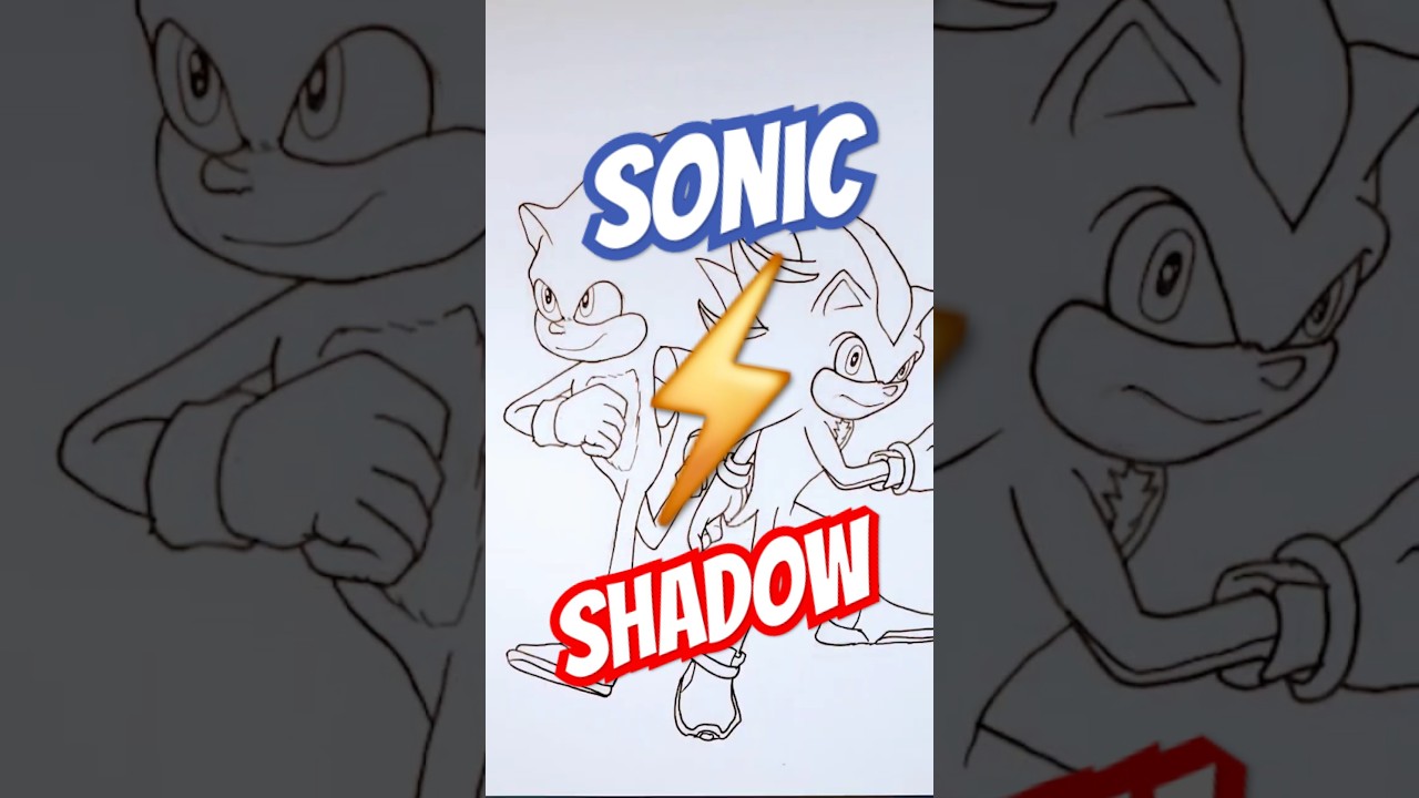 How to Draw Sonic and Shadow the Hedgehog | Sonic 3