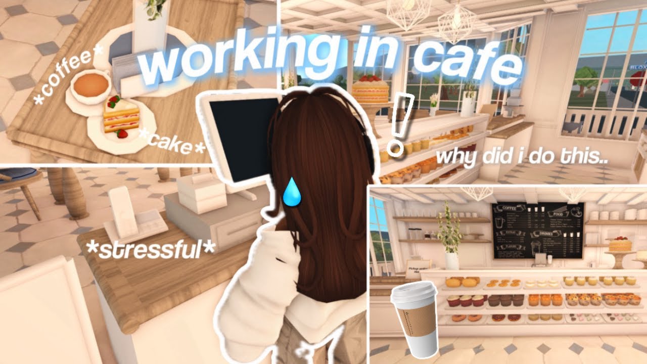 working in my NEW bloxburg cafe! | Roblox Bloxburg