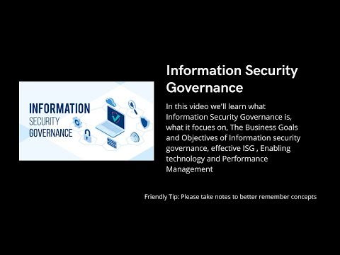 Introduction to Cyber Security - Information Security Governance