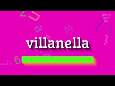 HOW TO SAY VILLANELLA? #villanella