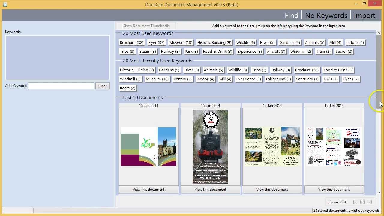 DocuCan - Finding documents