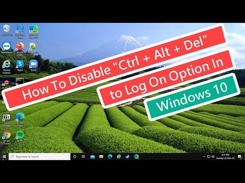 Windows 10 - How To Disable "Ctrl + Alt + Del to Log on" Option