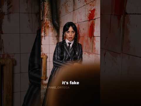 Ironic, isn't it?? #jennaortega #fakeortega #wednesday #enid #shorts #netflix
