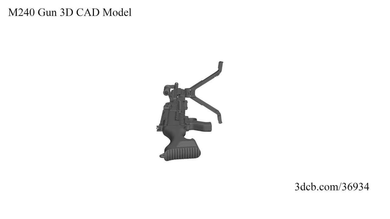 M240 Gun CAD 3D Model