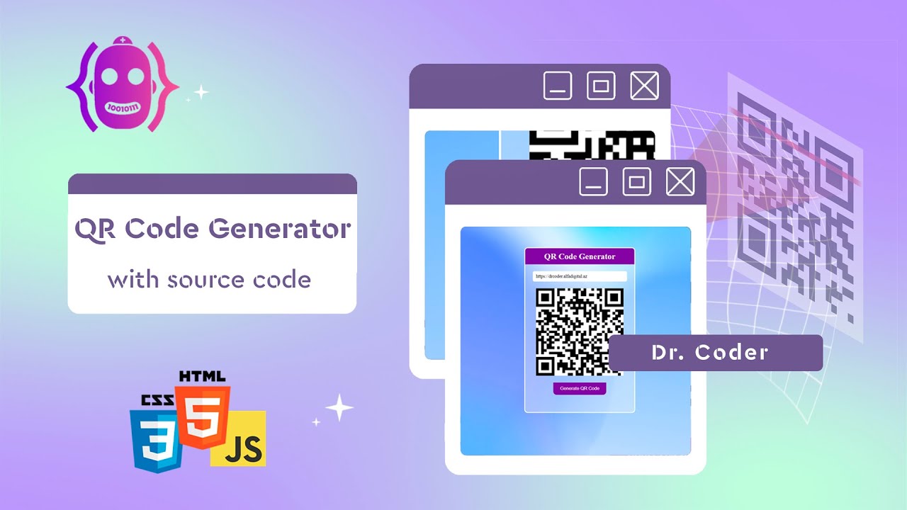 Create a QR Code Generator app using JS, HTML, and CSS with source code