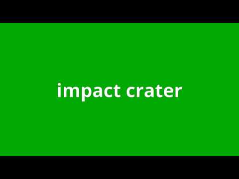 what is the meaning of impact crater