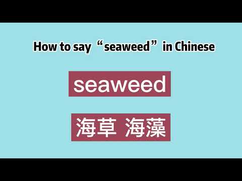How to say “seaweed” in Chinese