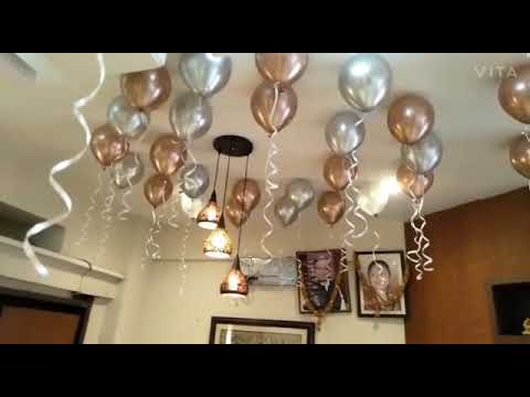 House Party | Chrome Balloon Decoration | Rose Gold & Silver Balloon Combination.