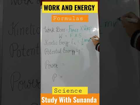 Work And Energy | Formula Of Work , Energy And Power | Science | #shorts #youtubeshorts #shortvideo