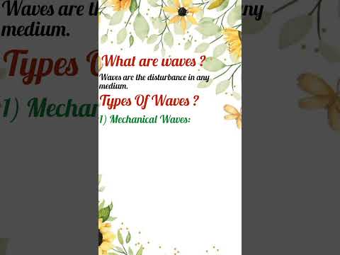 Definition of Waves | Waves and its types | Physics| Science
