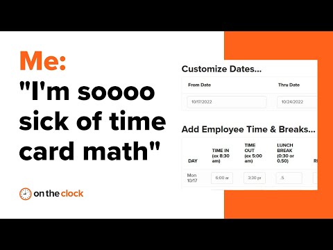 Online time card calculator
