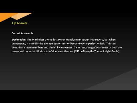 Gallup StrengthsFinder Assessment Free Practice Questions & Answers