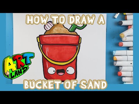 How to Draw a BUCKET OF SAND!!!