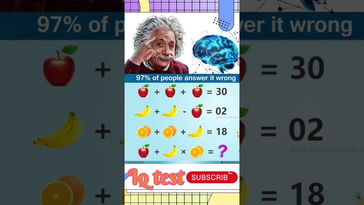 Albert Einstein math puzzle game || brain iq test game || #alberteinstein #mathpuzzle #braingames