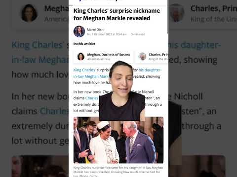 King Charles' surprising nickname for Meghan Markle revealed | #shorts #yahooaustralia