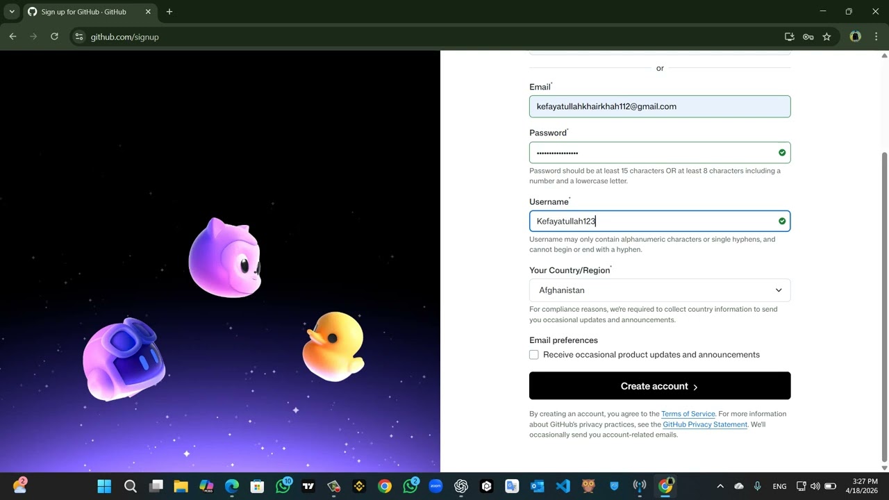 1 2 How to sign up in Github Account