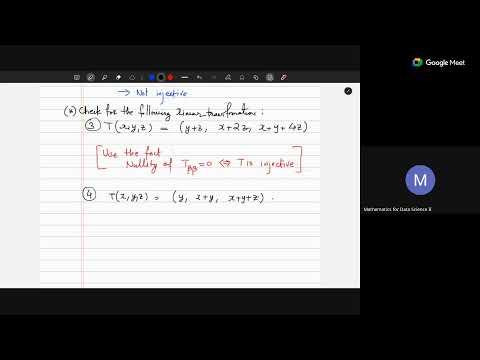 Maths 2 | Kernel and the Range of a Linear Transformation Contd. (W6)