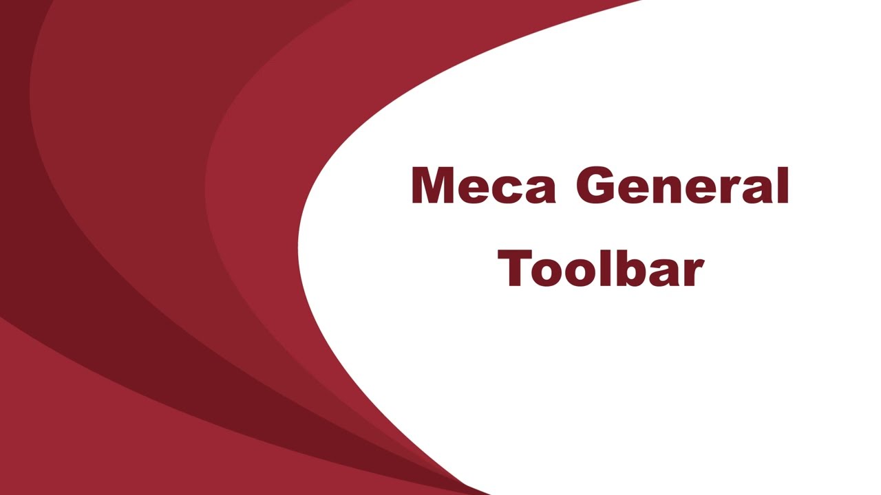 Meca Stack - General - Toolbar