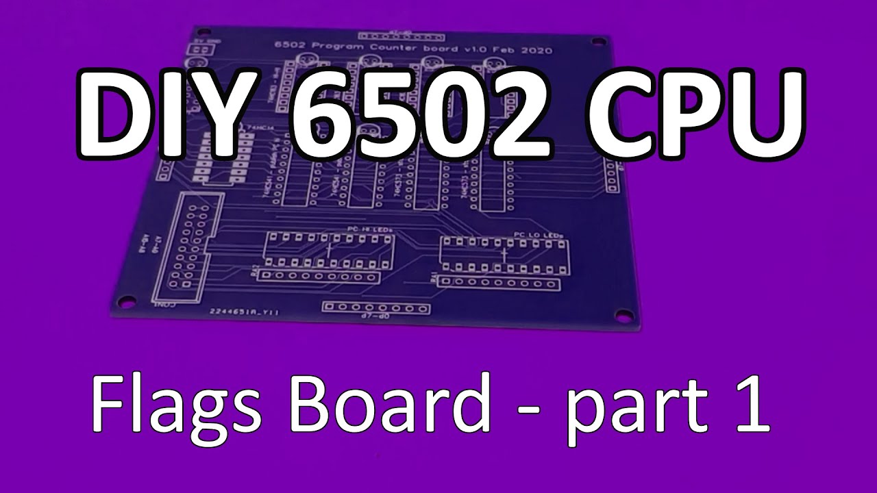 Homemade 6502 CPU - The FLAGS part 1