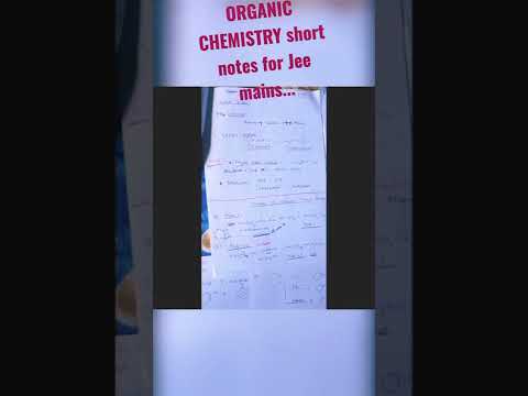 Organic chemistry short notes for Jee mains...