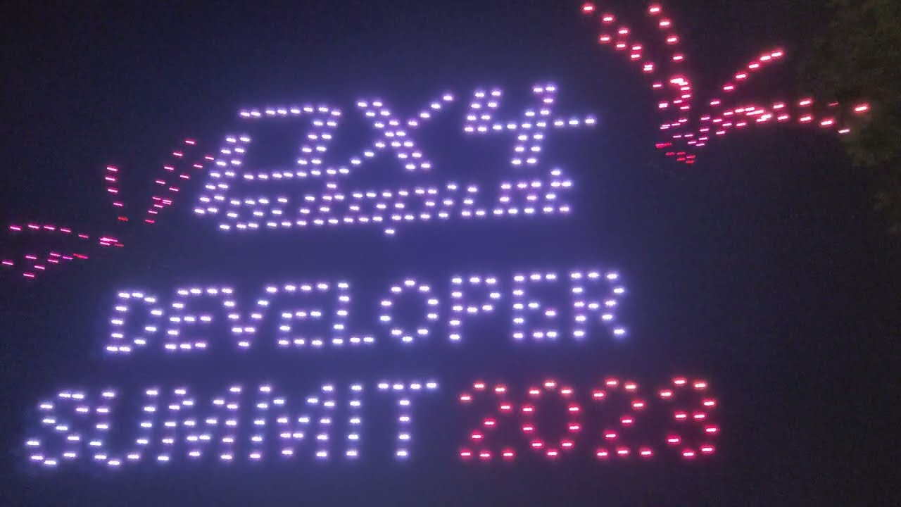 Drone light show - PX4 Autopilot Developer Summit, 2023