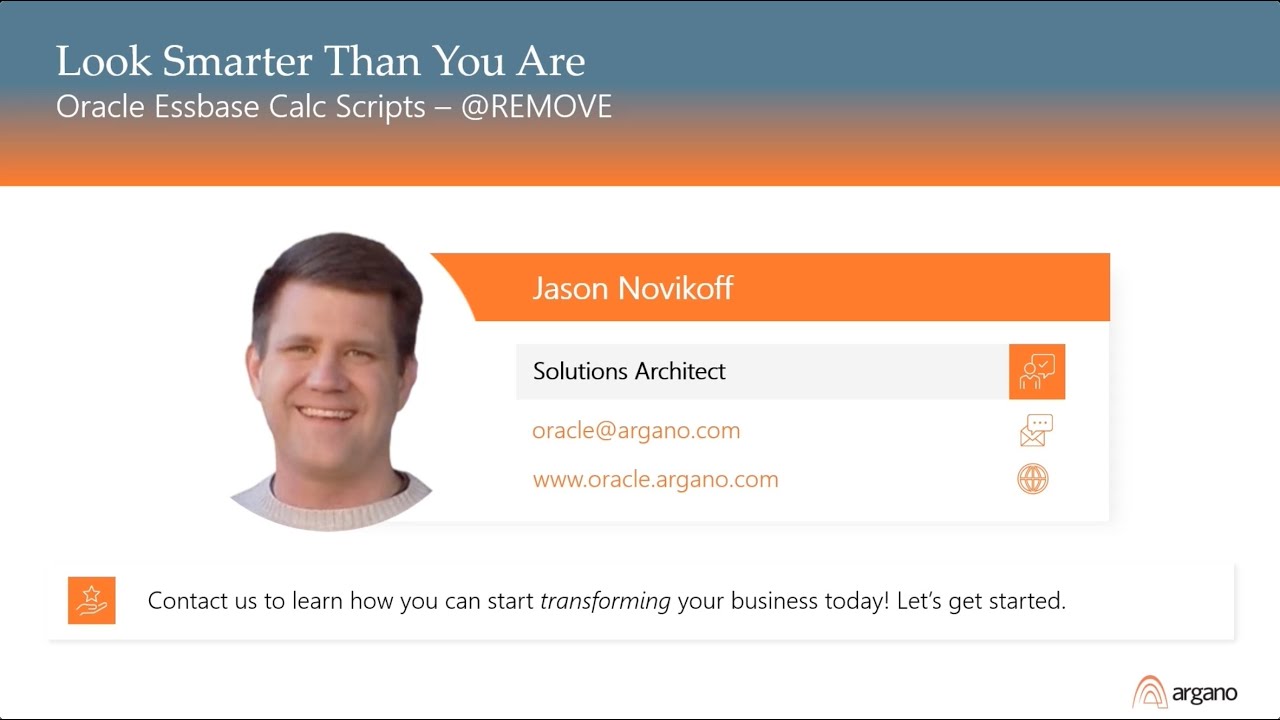 Oracle Essbase Calc Scripts – @Remove