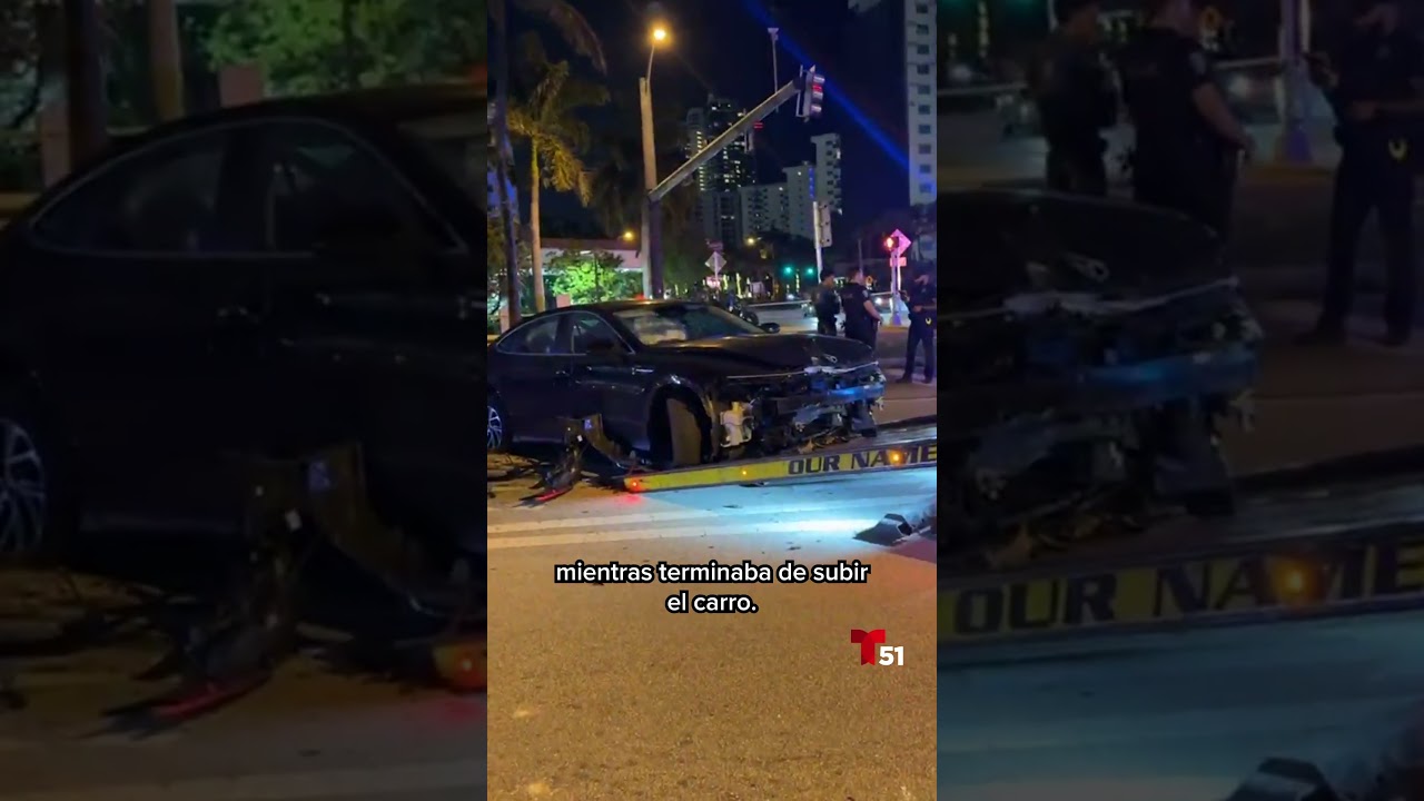 Police chase ends in spectacular car crash