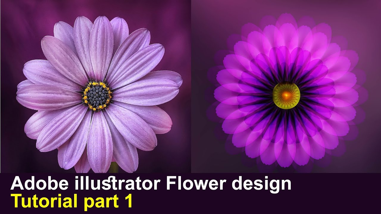 Illustrator Flower| Making in Adobe Illustrator CC 2017 |Tutorial Part 1