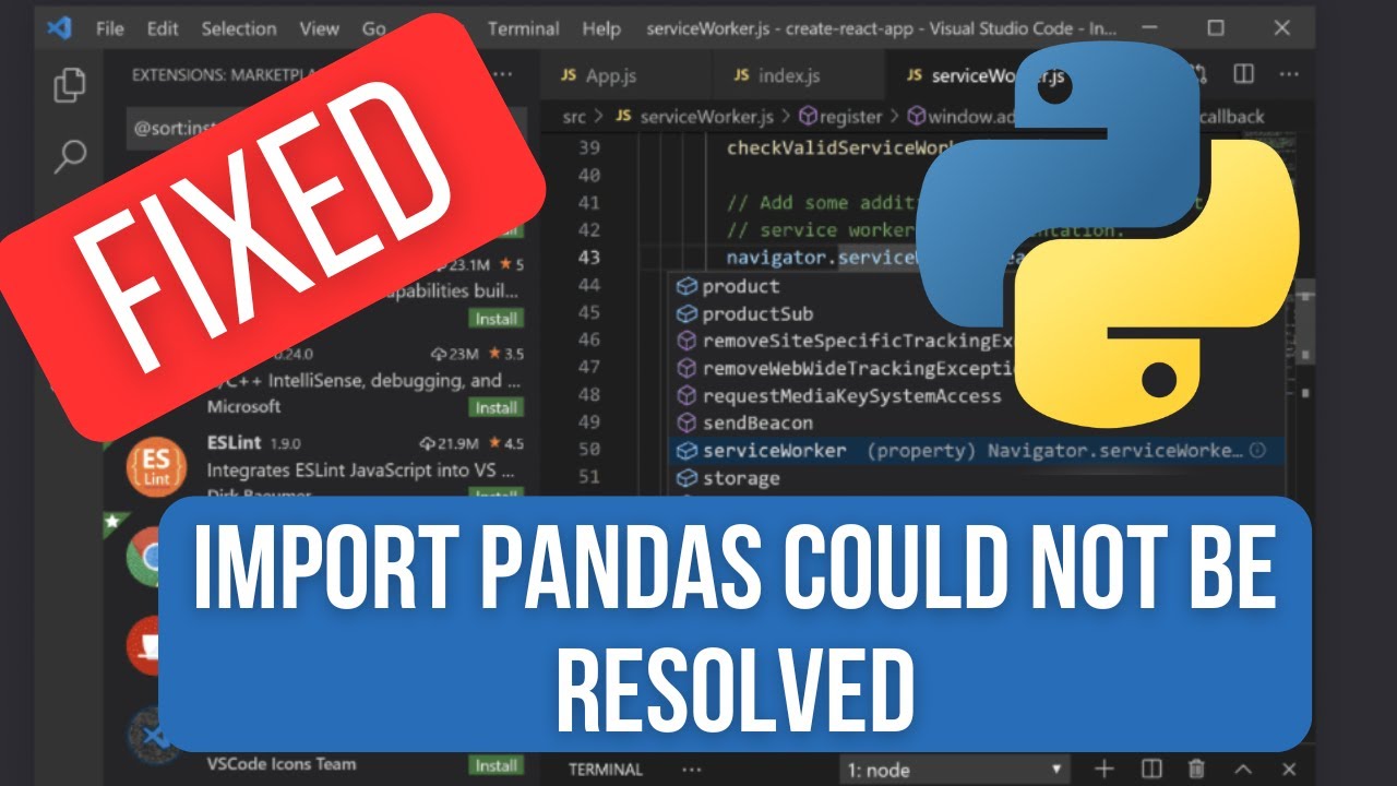 SOLVED : Import Pandas could not be resolved from source Pylance (reportMissingModuleSource)