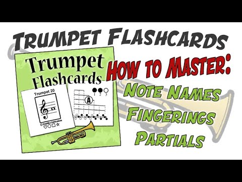 Trumpet Fingering Chart Flashcards: Learn Trumpet Notes FAST & EASY
