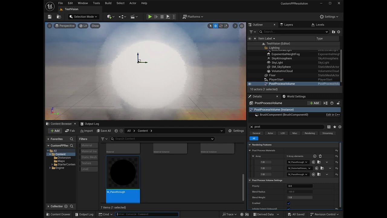 Optimize UE5 : Custom Post Process Material Resolution