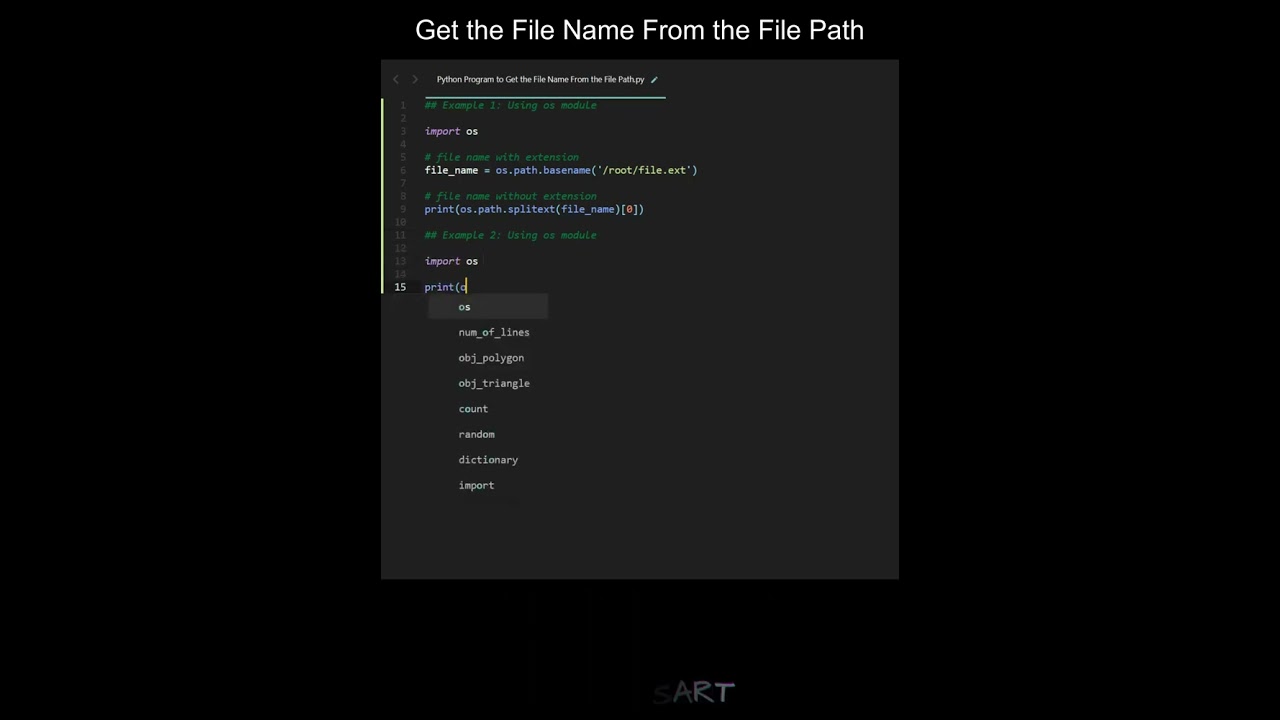 Get the File Name From the File Path in Python | Python Examples | Python Coding Tutorial