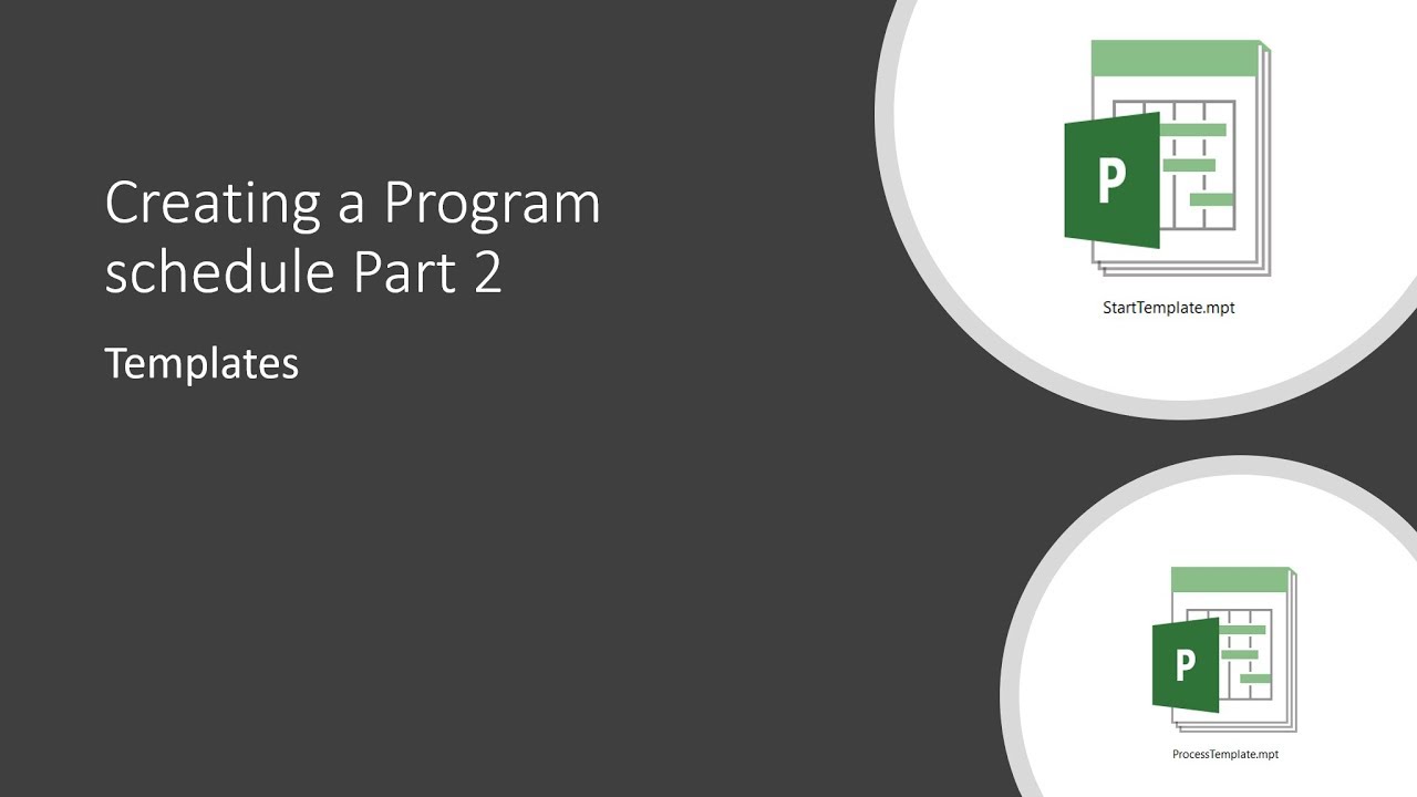 Creating a program schedule part 2   Templates