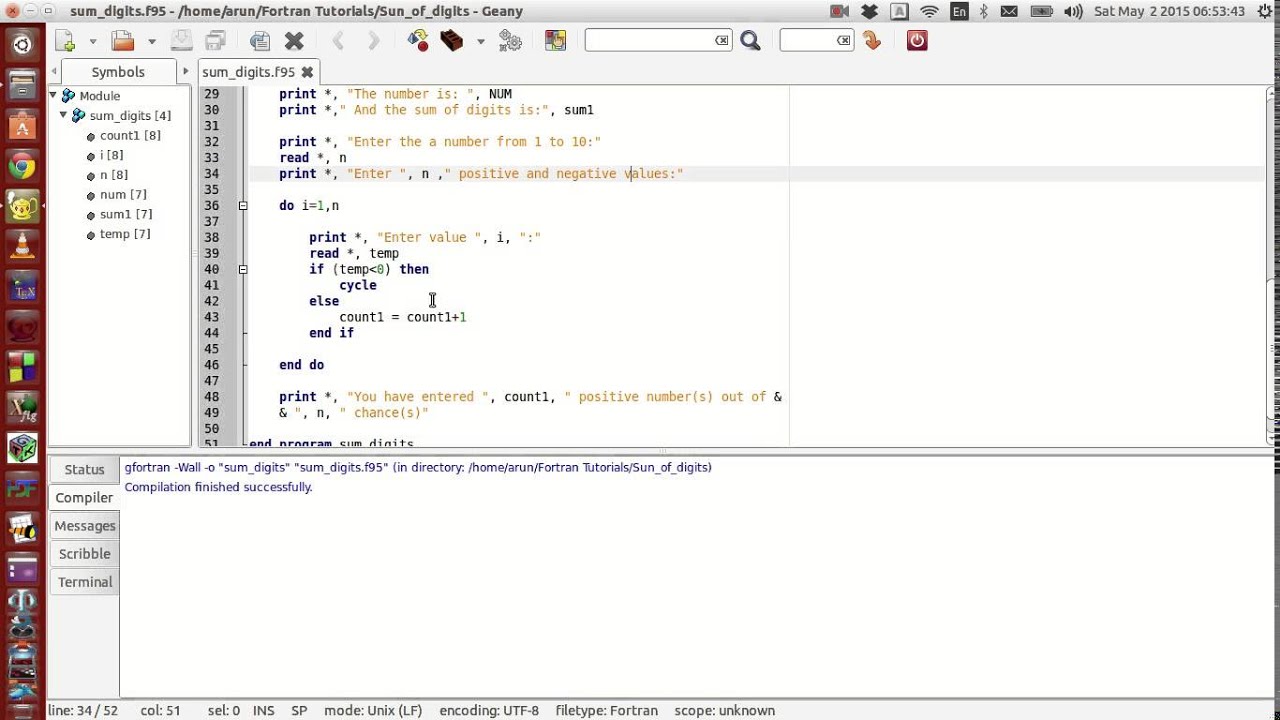 Fortran Programming Tutorials (Revised) : 029 : Cycle, Exit, More on Do loop