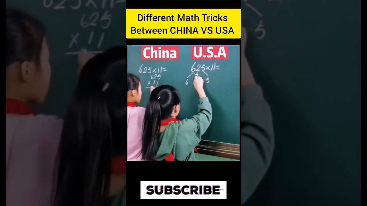 Different Math Tricks Between CHINA VS USA #shorts #math #trick