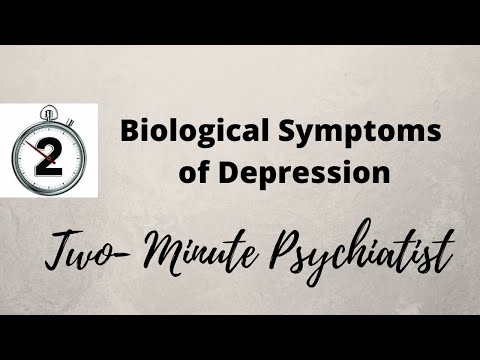 Biological Symptoms of Depression in Under 2 Minutes!