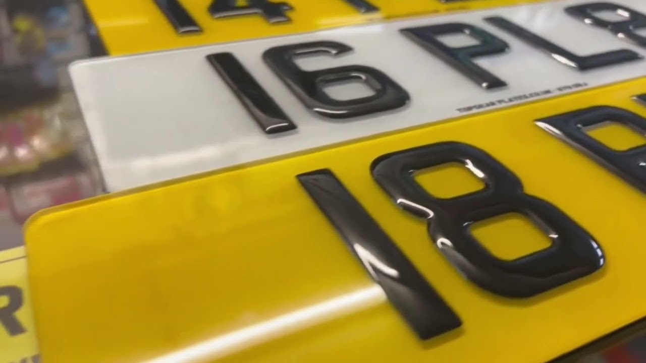 3D GEL GLOSS BLACK – SHORT NUMBER PLATES - ROAD LEGAL NUMBER PLATES