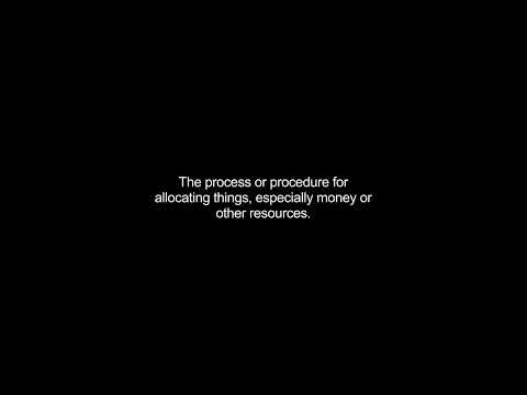 allocation video Dictionary meaning and pronunciation