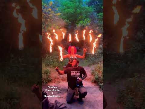 CherryBerlin und Survival Mattin Fireshow @MATTIN2 #fireshow #fire #asmr #show #cherryberlin