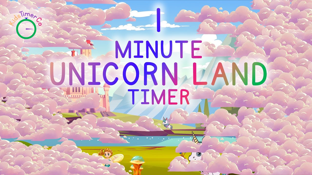 1 Minute Unicorn Land Timer - Kids Visual Timer