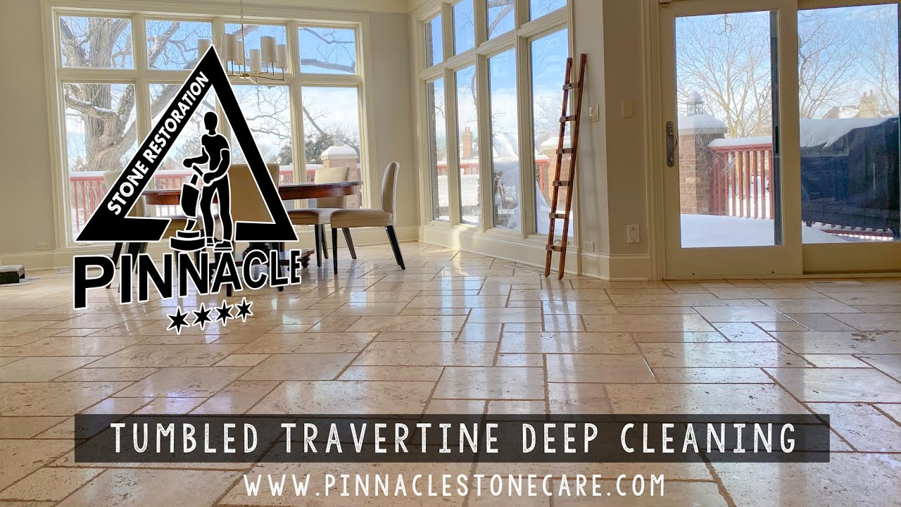 TUMBLED TRAVERTINE DEEP CLEANING