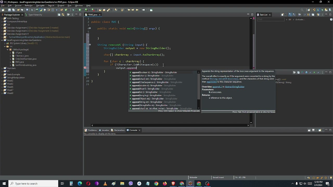 Java Programming Interview Questions | How do you remove spaces from a string in Java?